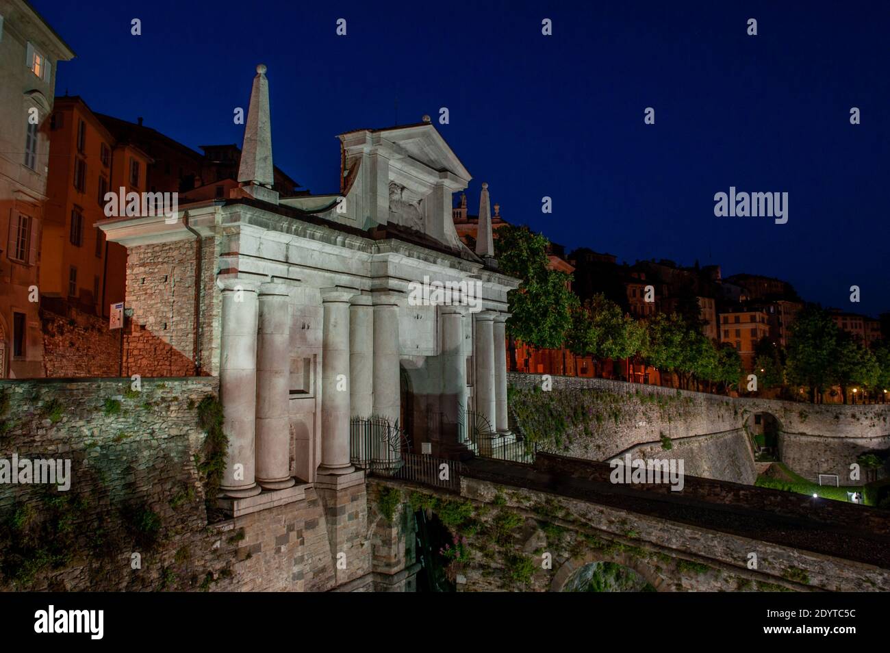 bergamo with Venetian walls unesco heritage Stock Photo - Alamy