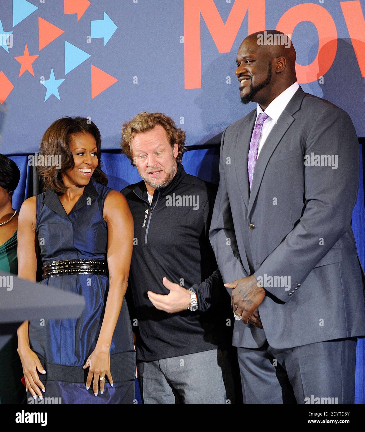 First Lady Michelle Obama ,Shaquille O'Neal and North America Reebok ...