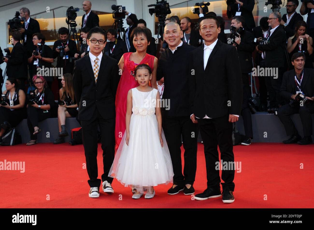 Actors Lee Yi-cheng, Lu Yi-ching, director Ming Liang Tsai and actors ...