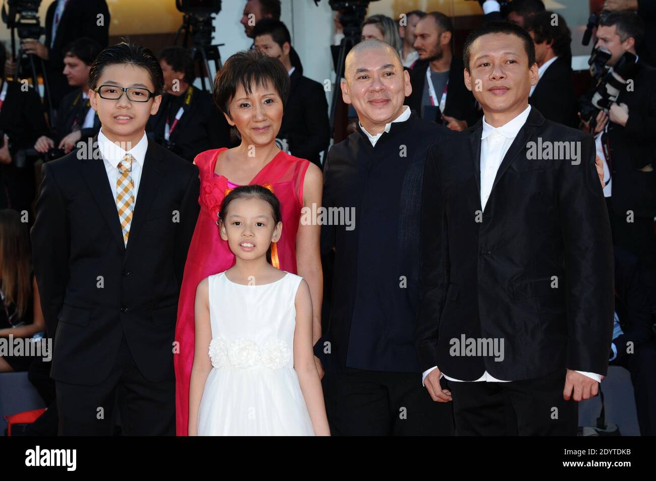 Actors Lee Yi-cheng, Lu Yi-ching, director Ming Liang Tsai and actors Lee Kang-sheng and Lee Yi ...