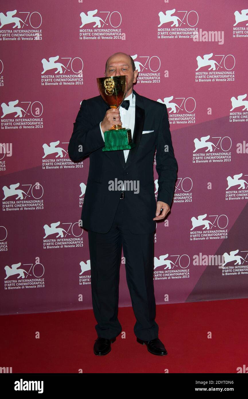 Actor Themis Panou poses with the Best Actor Award he received for his ...