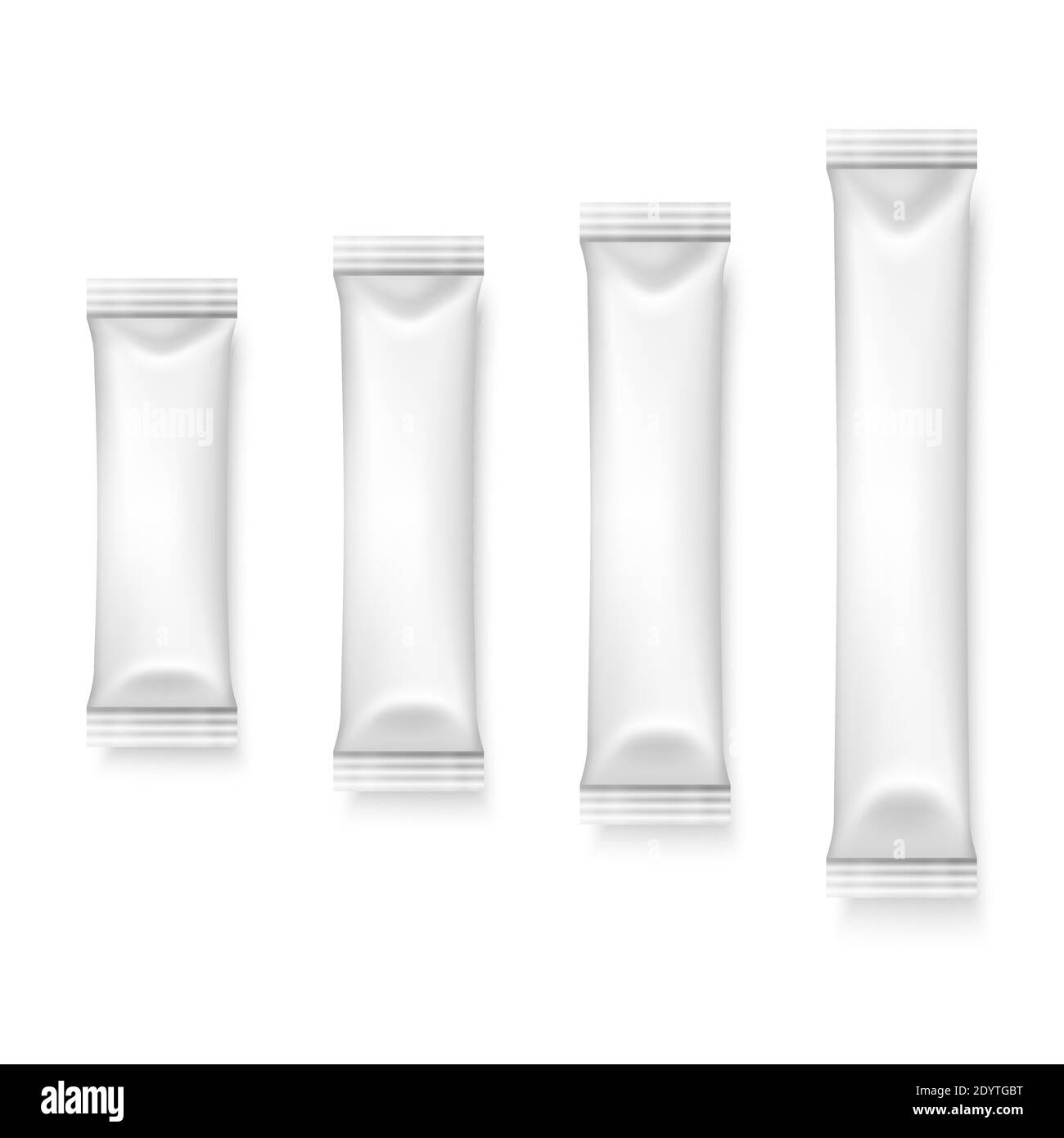 Vector 3d Realistic White Blank Packaging Icon Set Closeup Isolated on ...