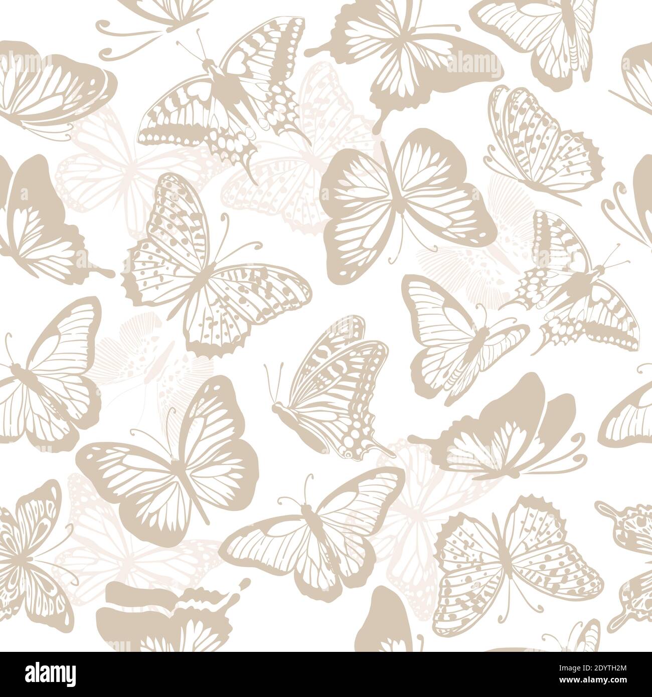 A seamless background with butterflies. Vintage background. Vector ...