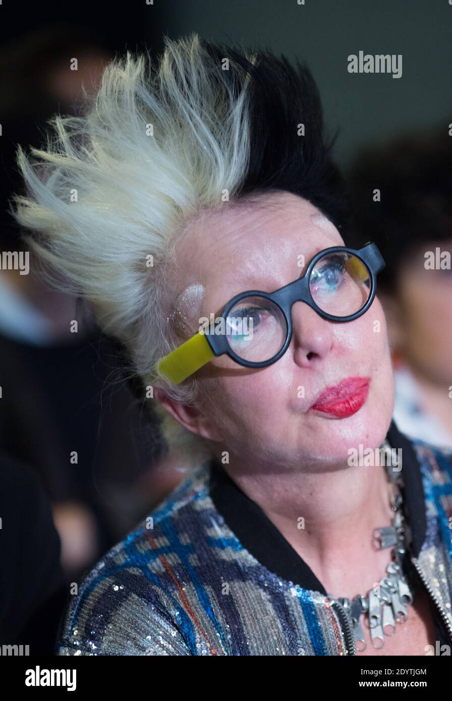French artist Orlan attends the opening of the 12th Biennale de Lyon of ...