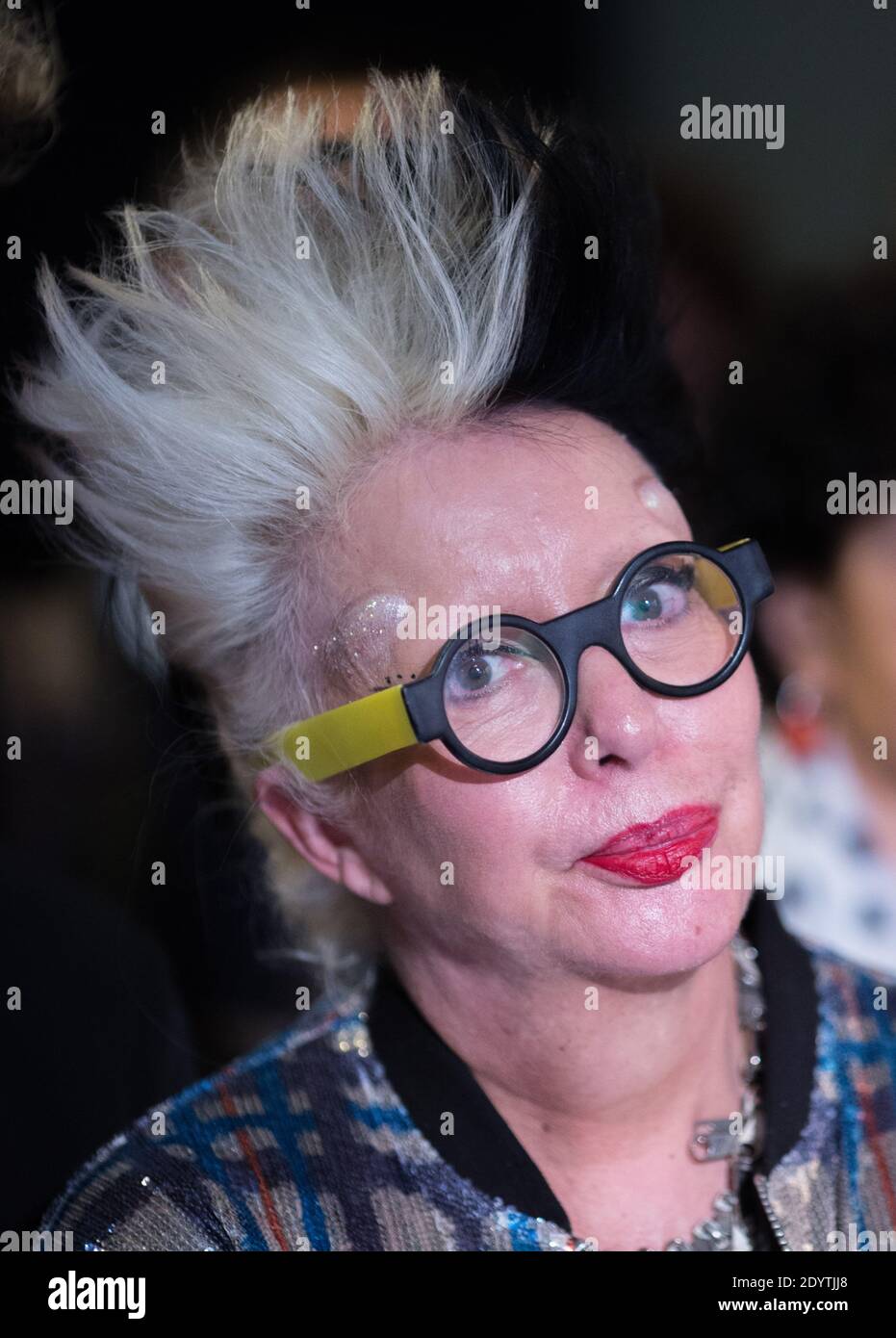 French artist Orlan attends the opening of the 12th Biennale de Lyon of ...