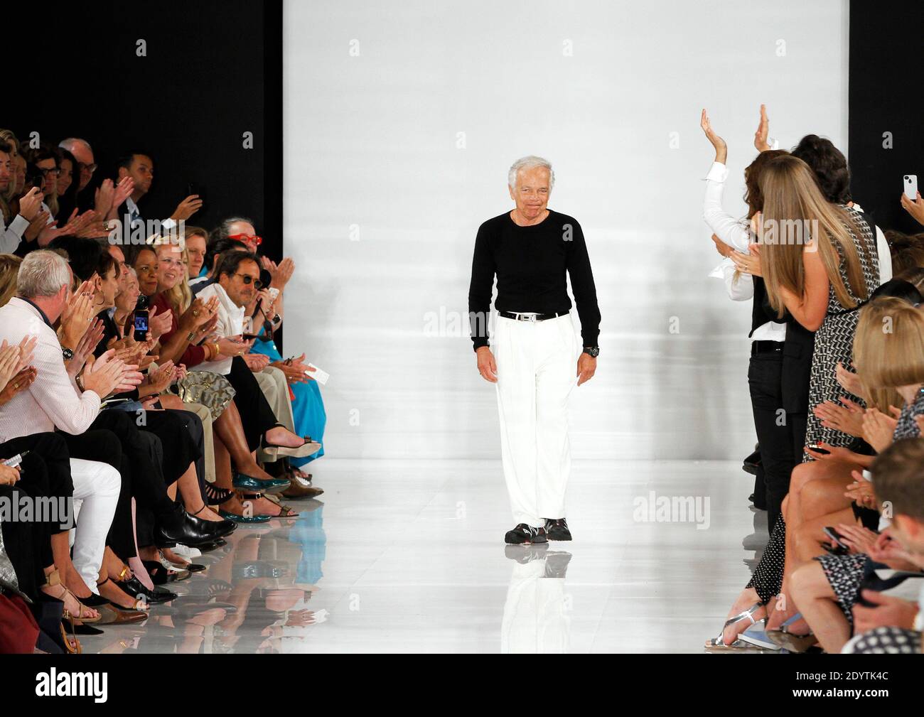 Designer Ralph Lauren appears during the MBFW Spring/Summer 2014 ...