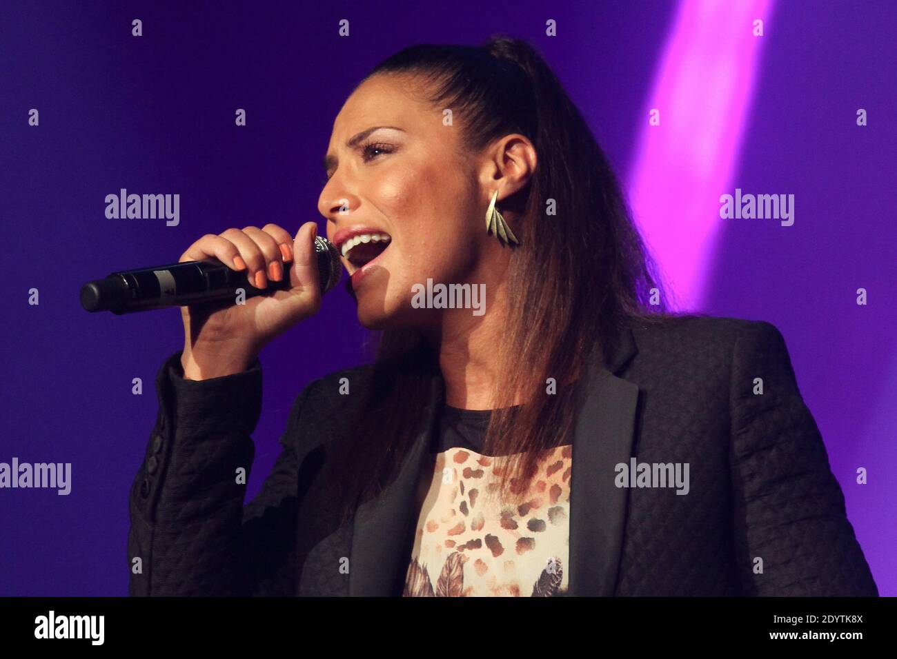 Zaho performs live at Leurs Voix pour L’Espoir 2 event held at L ...