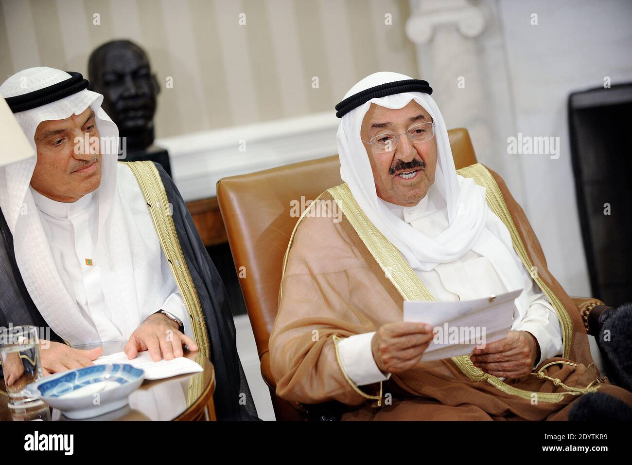Emir of Kuwait Sheikh Sabah al-Ahmad Al-Jabar Al-Sabah speaks after a ...