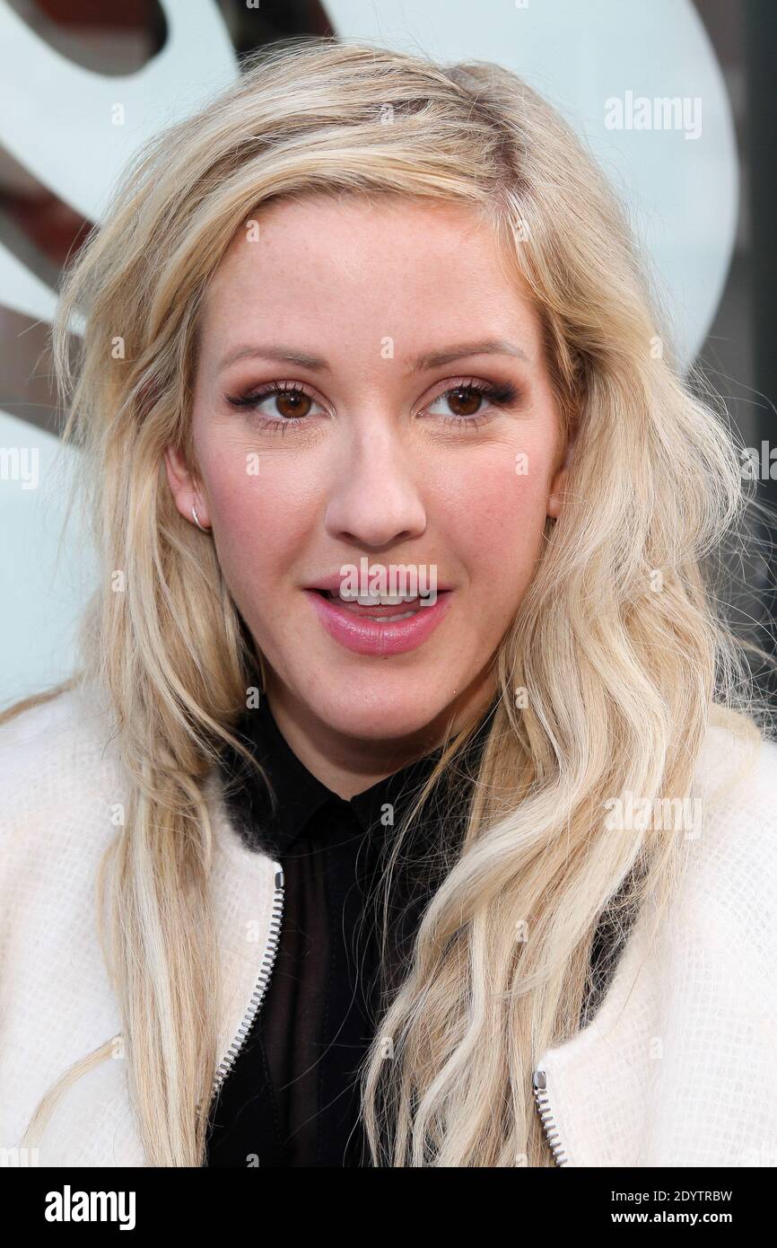 British singer Ellie Goulding visits NRJ radio station to promote her ...