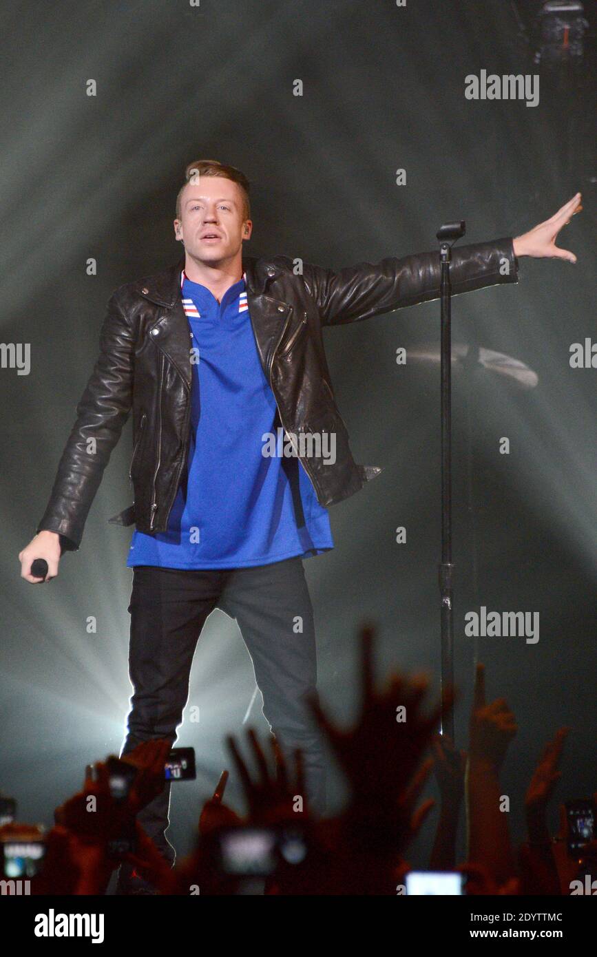 Rapper Macklemore performs live at the Zenith concert hall in Paris ...