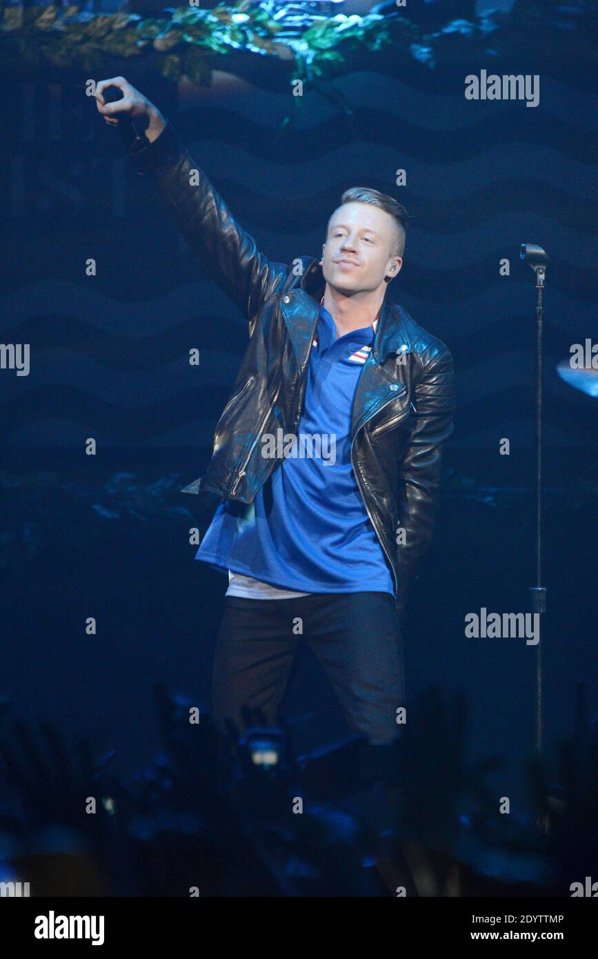 Rapper Macklemore performs live at the Zenith concert hall in Paris ...