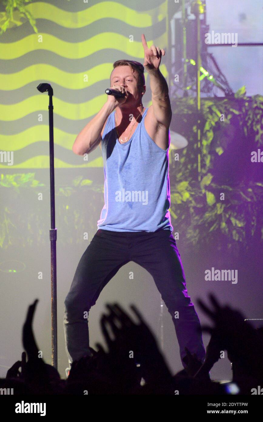 Rapper Macklemore performs live at the Zenith concert hall in Paris ...