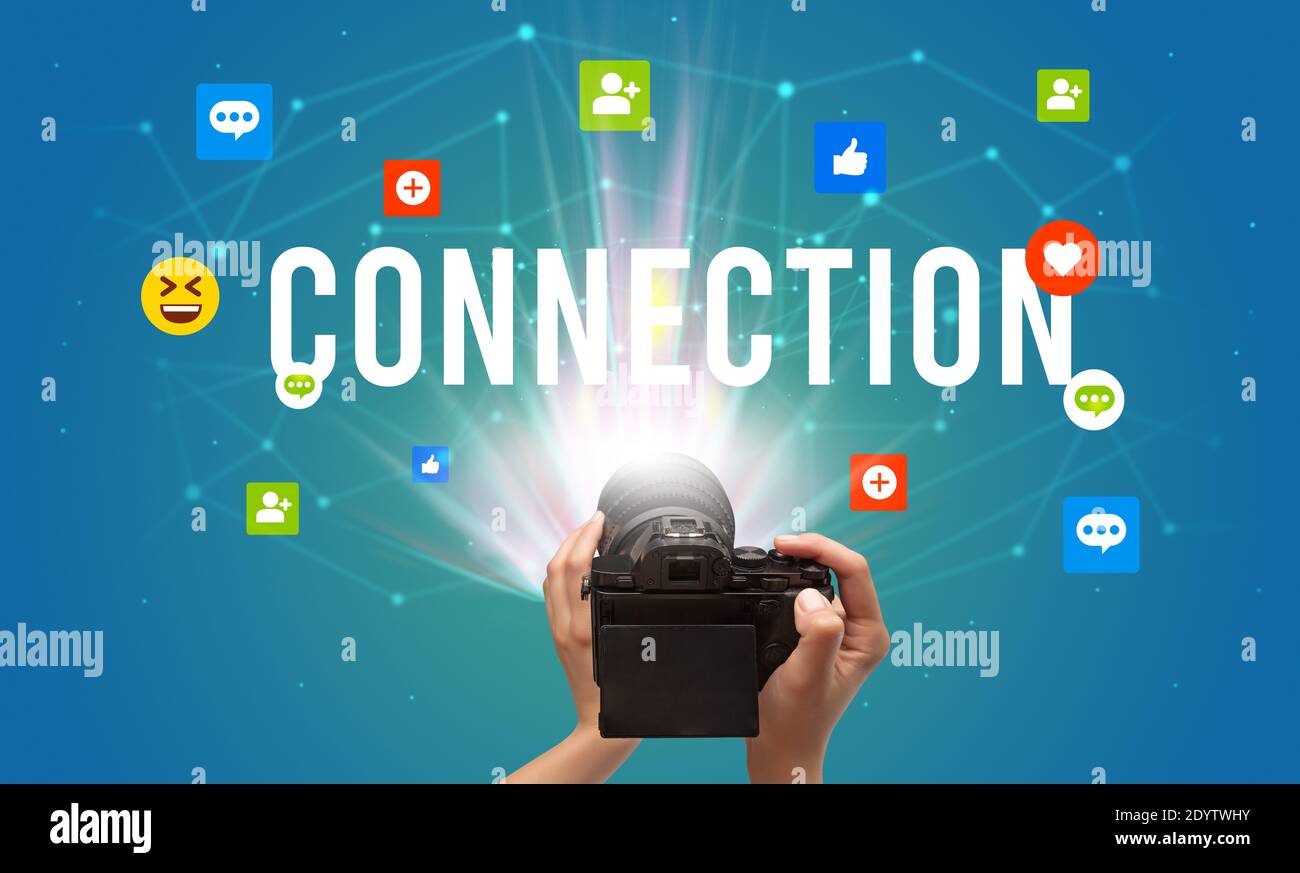 Using camera to capture social media content with CONNECTION ...