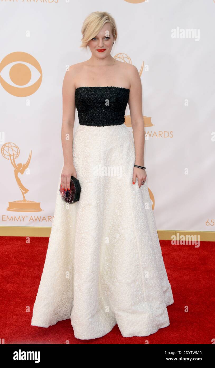 Elisabeth Moss arrives at the 65th Annual Primetime Emmy Awards held at ...