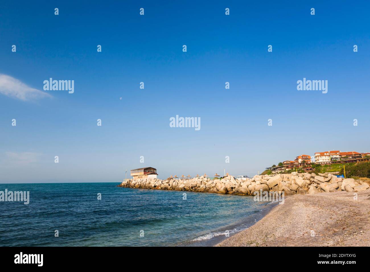 Morning View of Black sea and Ancient City of Nessebar(ancient island ...