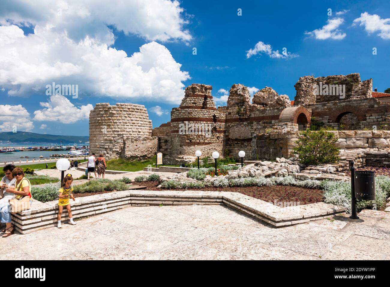 Fortifications at the entrance of Nesebar island, Ancient City of ...