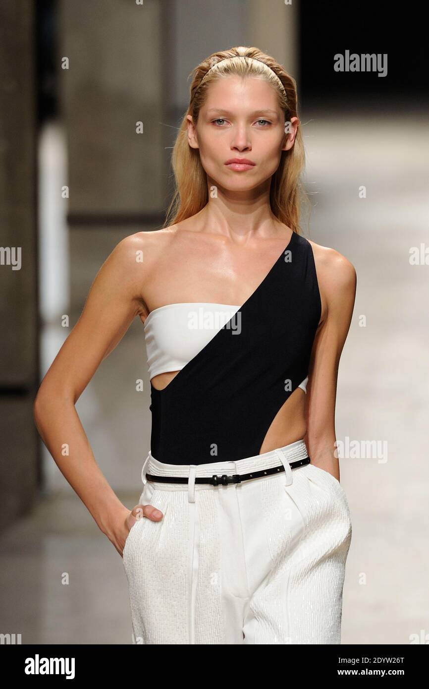 A model displays a creation by designer Barbara Bui for her Spring ...