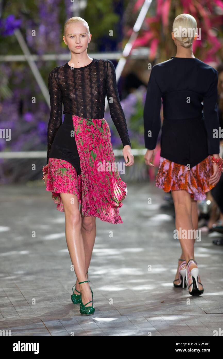 A model displays a creation for Dior Spring-Summer 2014 Ready-To-Wear ...