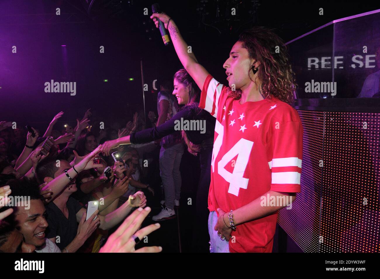 Vincent, Eddy, Anais attending the Secret Story 7 party held at the ...