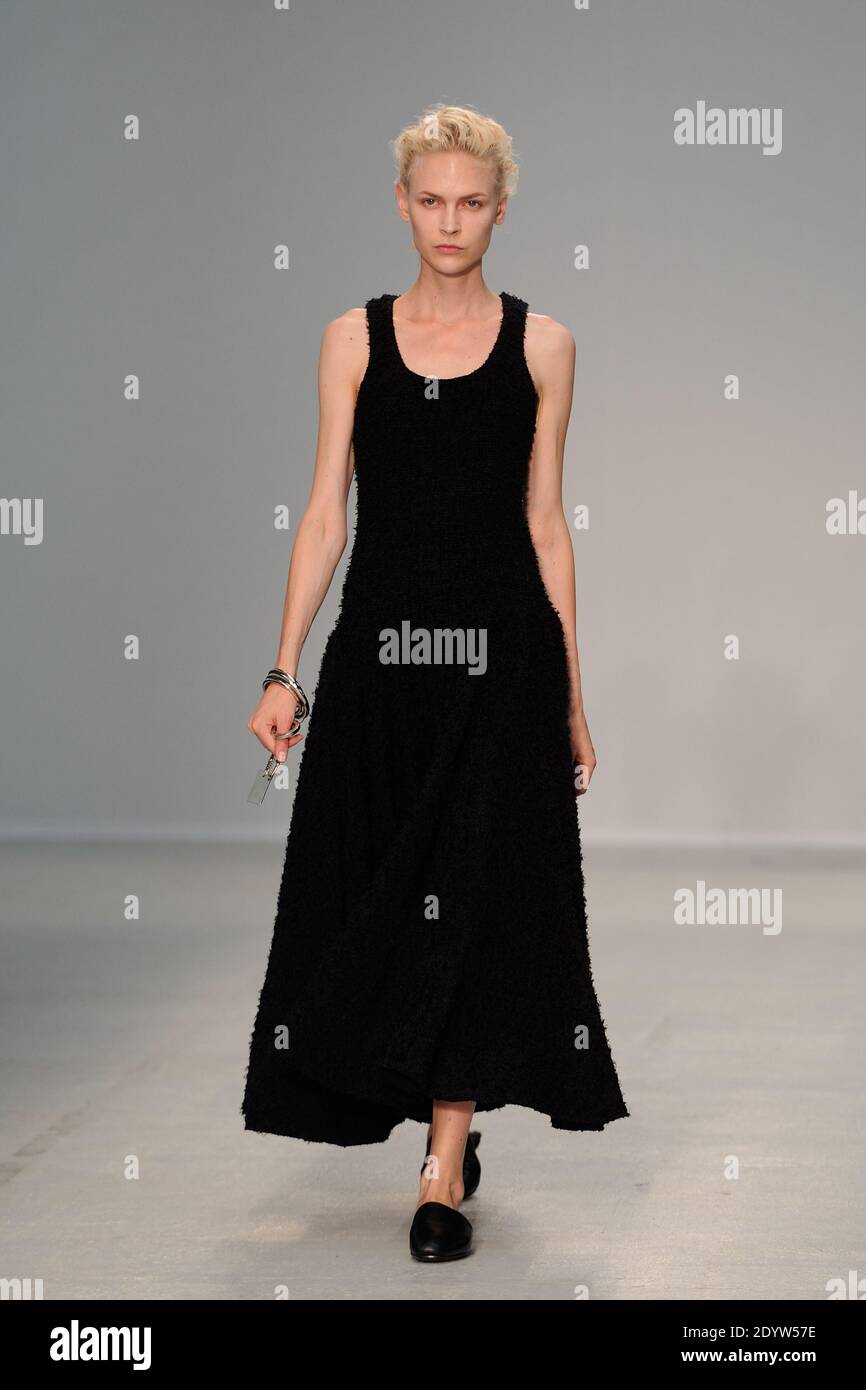 A model displays a creation by designer Veronique Leroy for her Spring ...