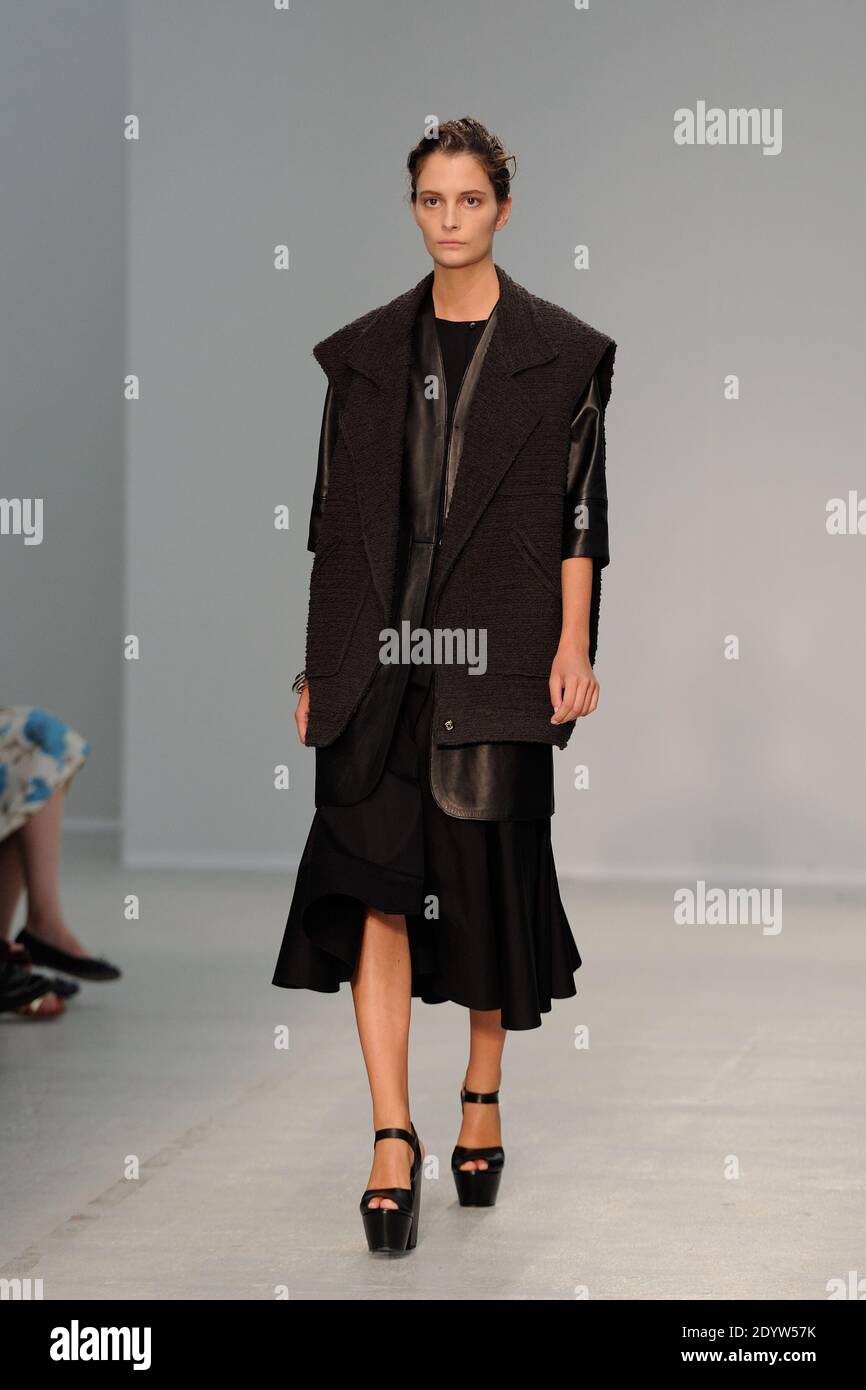 A model displays a creation by designer Veronique Leroy for her Spring ...