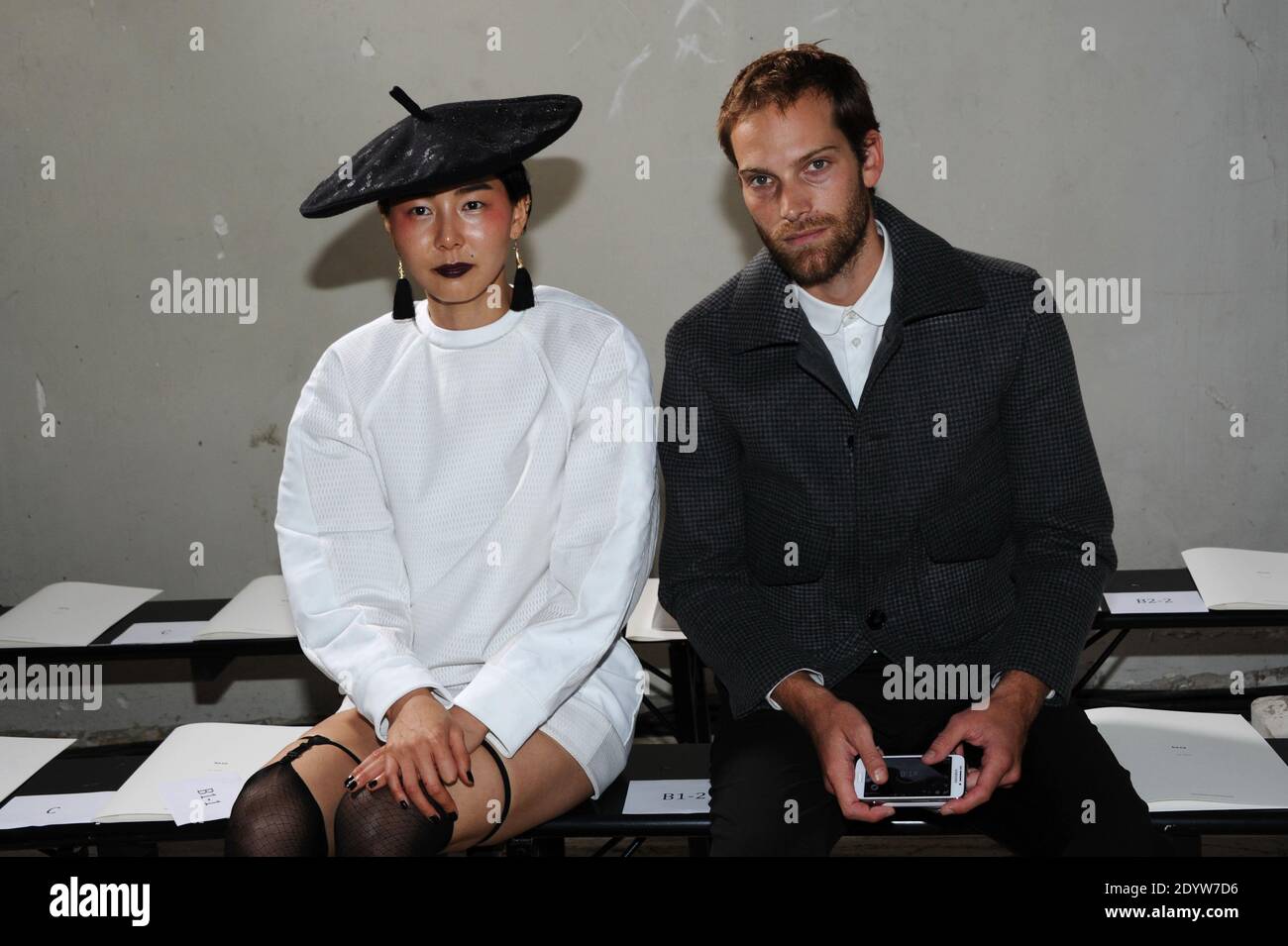 Kim Na Young and Andy Gillet attending Hexa by Kuho's Spring-Summer ...