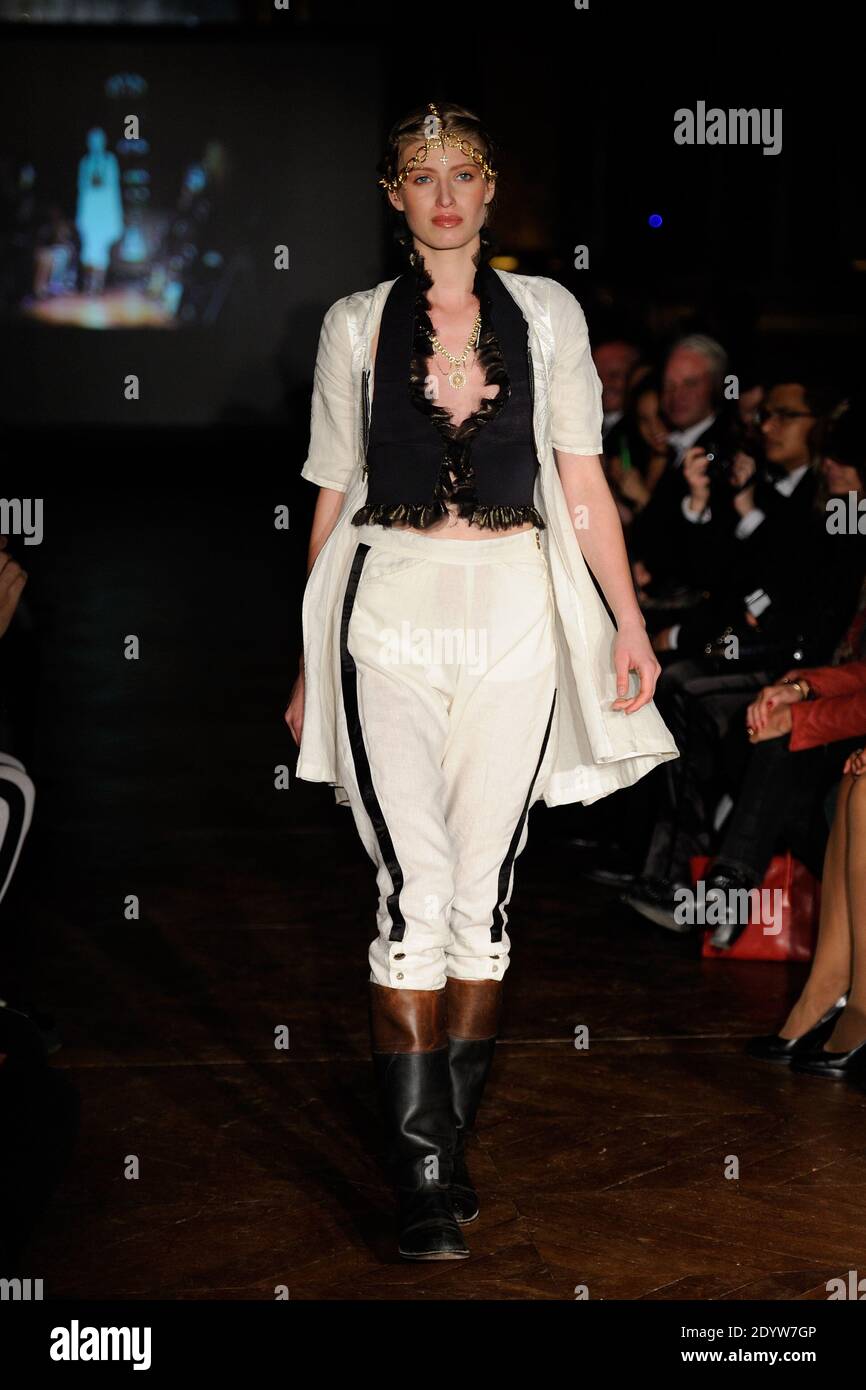A model displays a creation by designer Jeff Garner for Dreamer's Cure ...