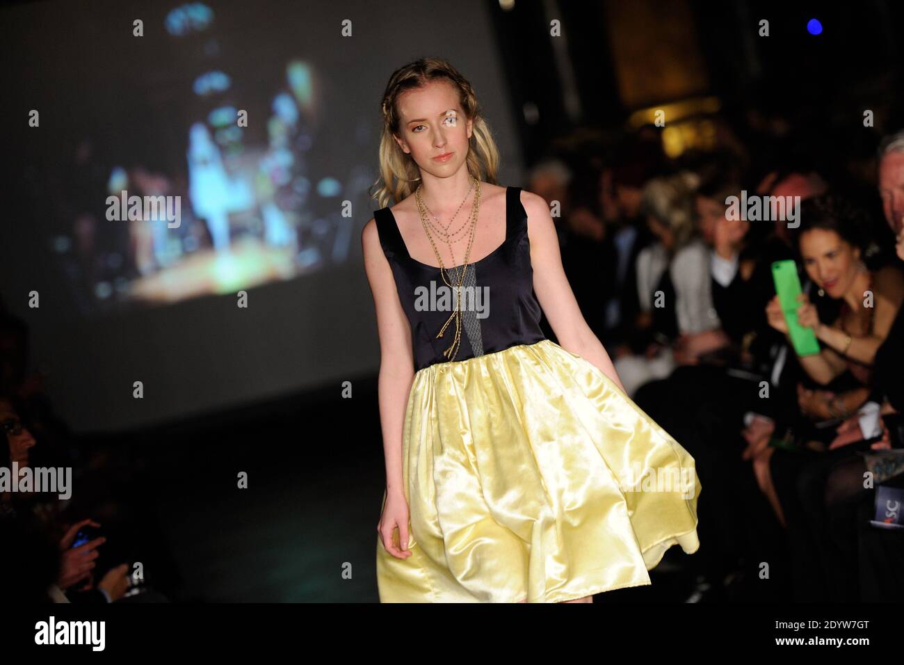 A model displays a creation by designer Jeff Garner for Dreamer's Cure ...