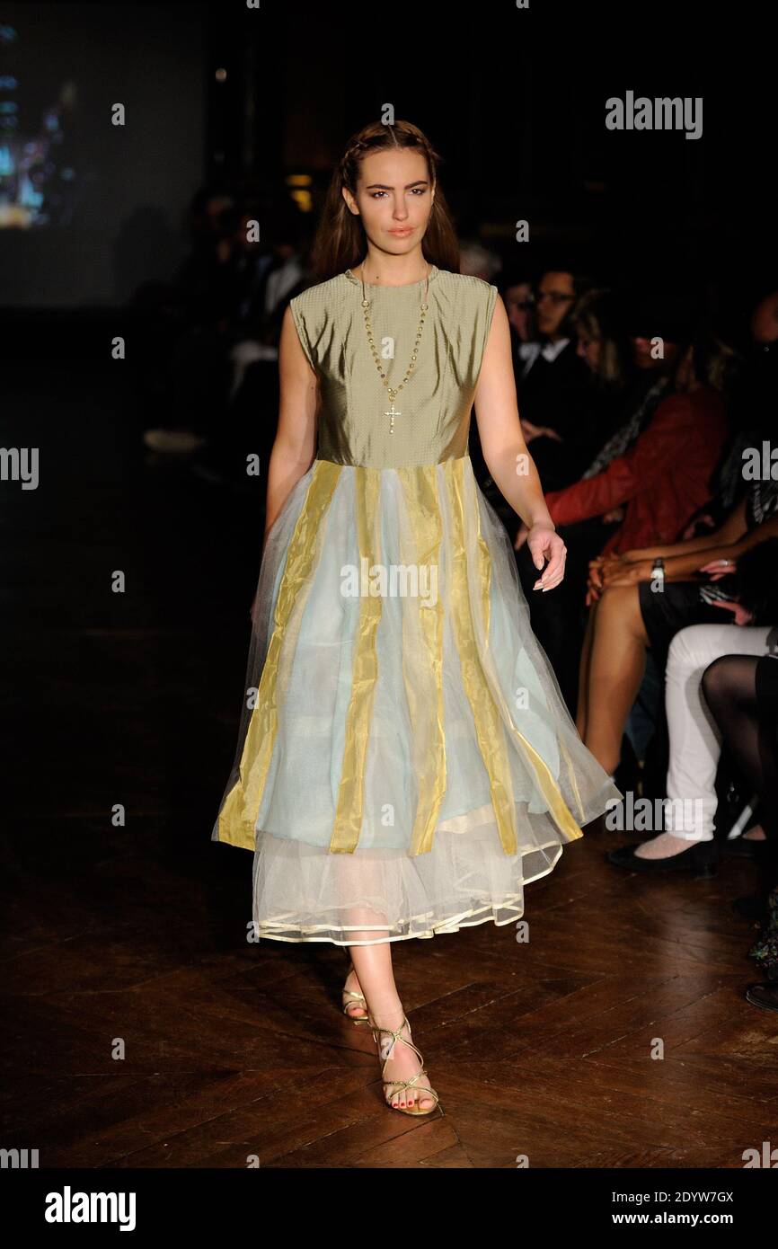 A model displays a creation by designer Jeff Garner for Dreamer's Cure ...