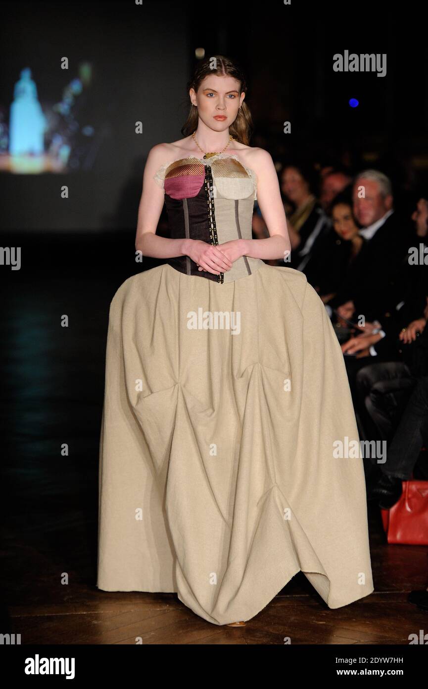 A model displays a creation by designer Jeff Garner for Dreamer's Cure ...