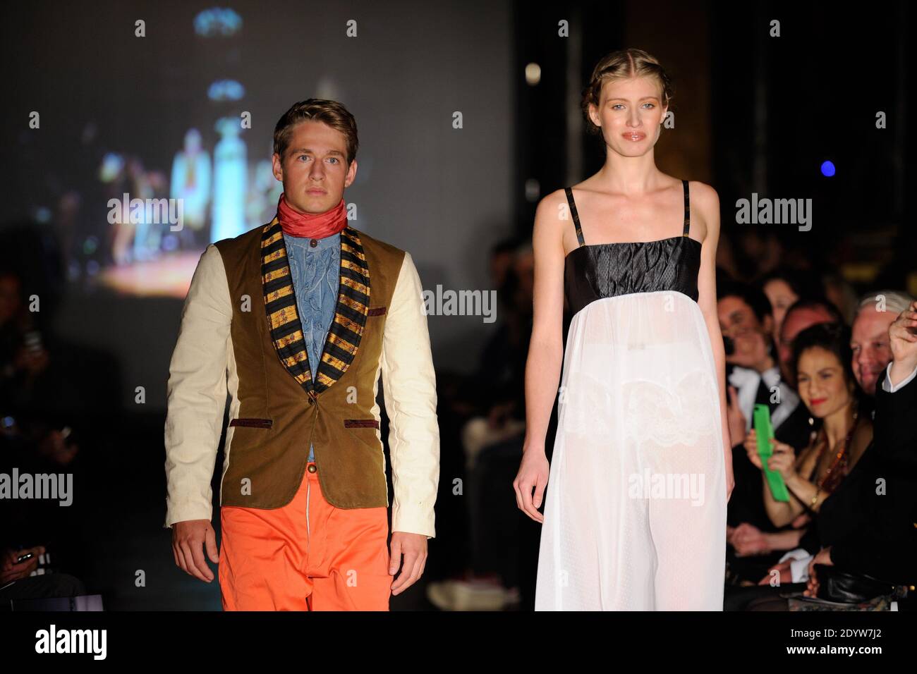 A model displays a creation by designer Jeff Garner for Dreamer's Cure ...