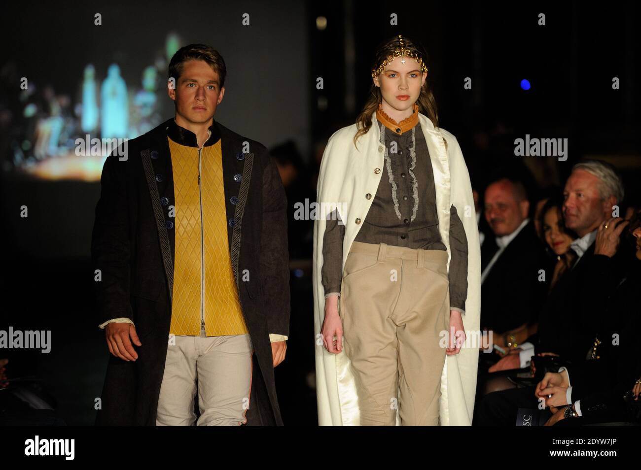 A model displays a creation by designer Jeff Garner for Dreamer's Cure ...