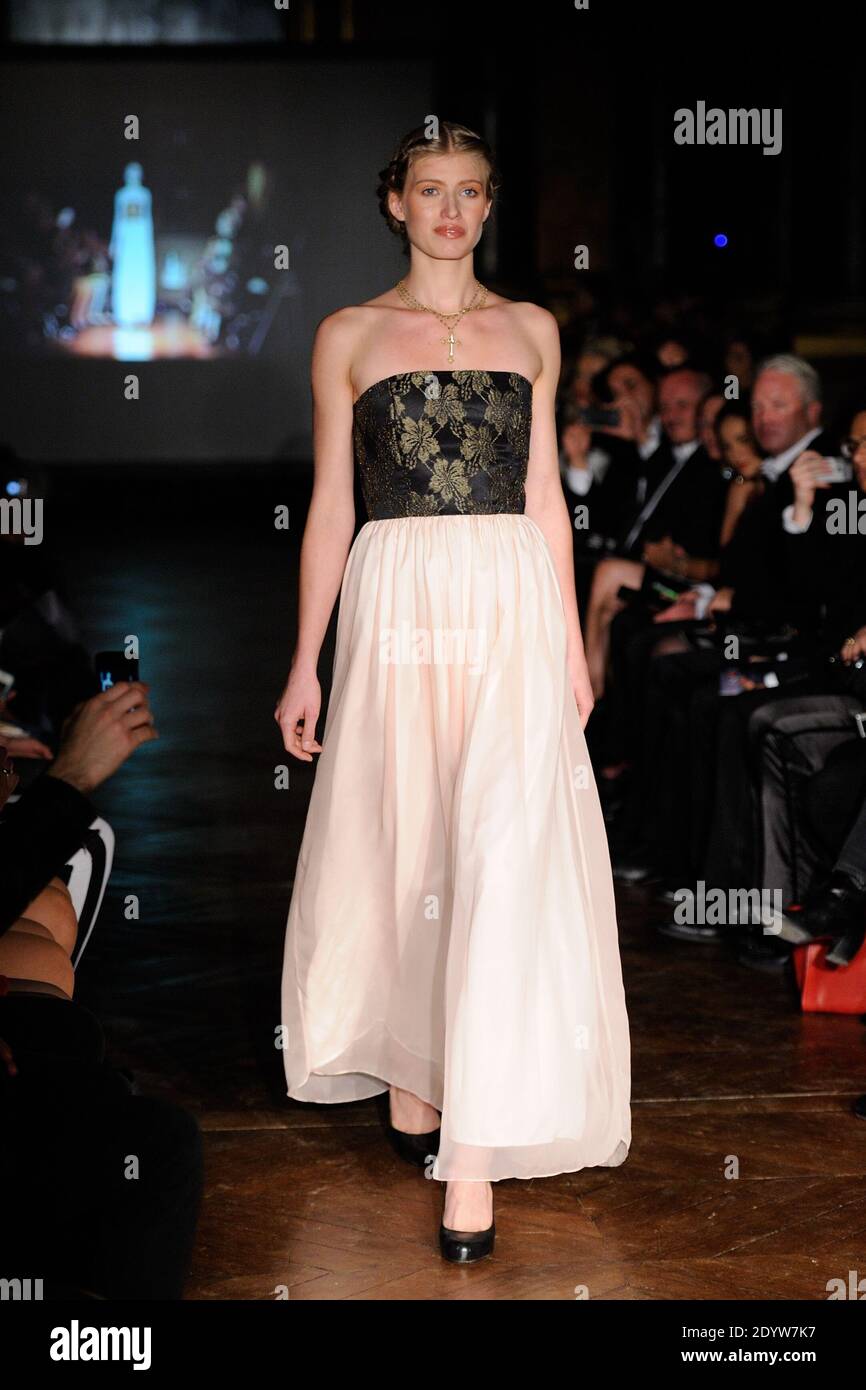 A model displays a creation by designer Jeff Garner for Dreamer's Cure ...