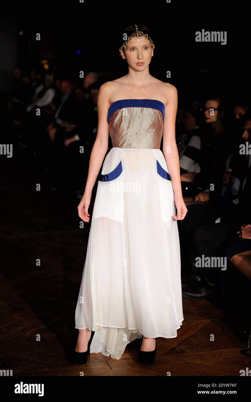 A model displays a creation by designer Jeff Garner for Dreamer's Cure ...