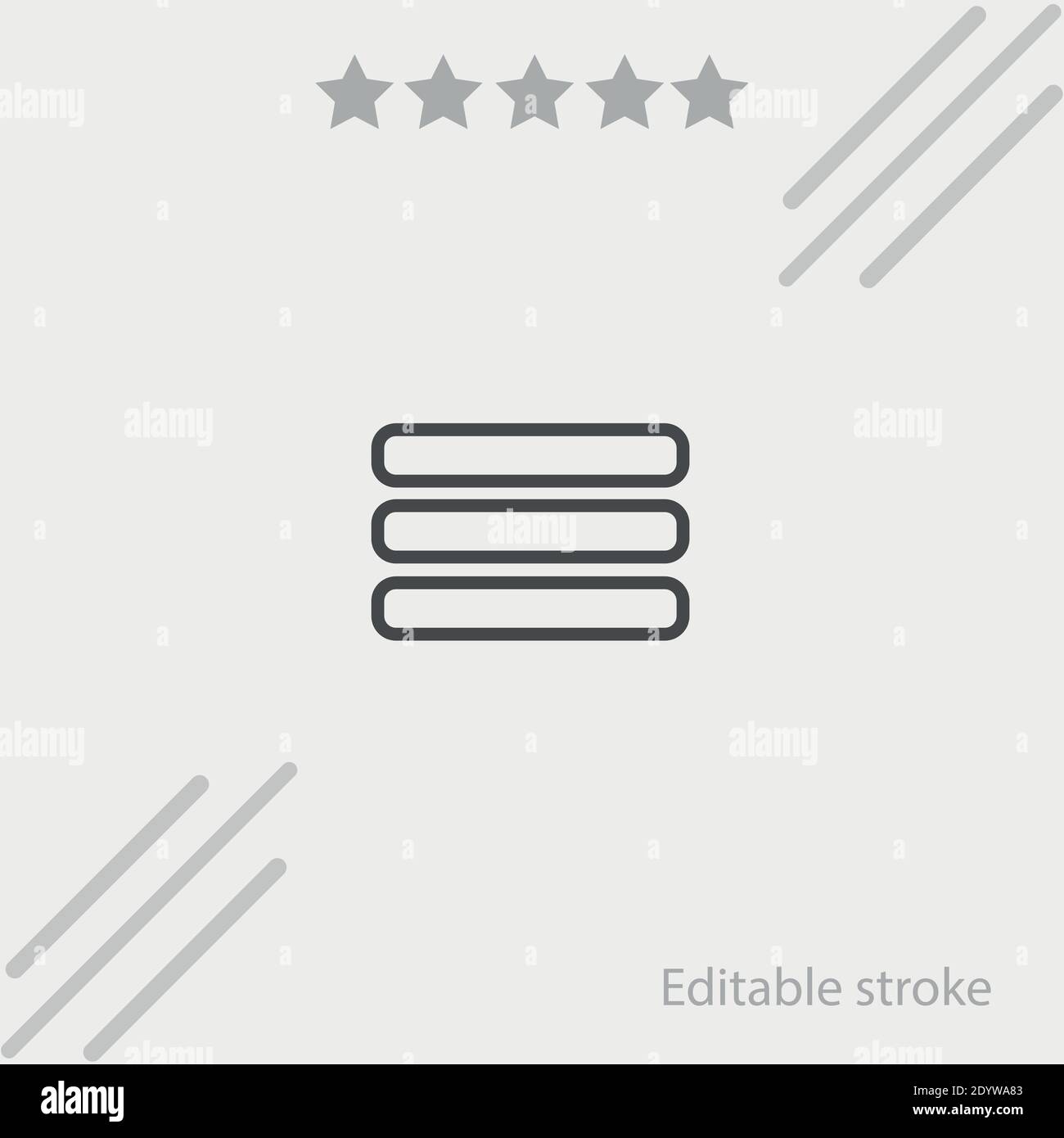menu rectangles vector icon modern simple vector illustration Stock ...