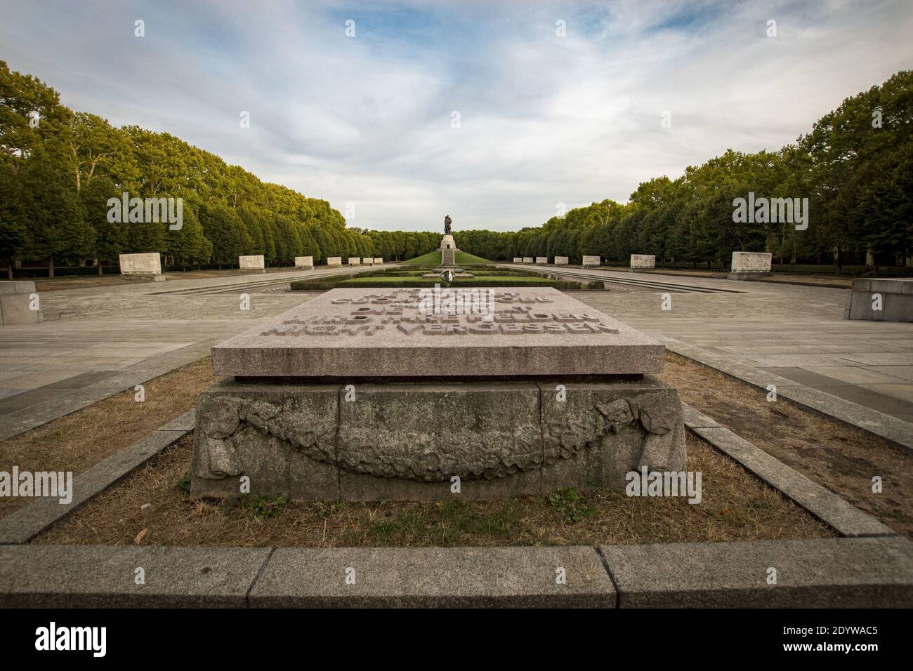 View of a Soviet war memorial at Treptower Park in Berlin, Germany ...