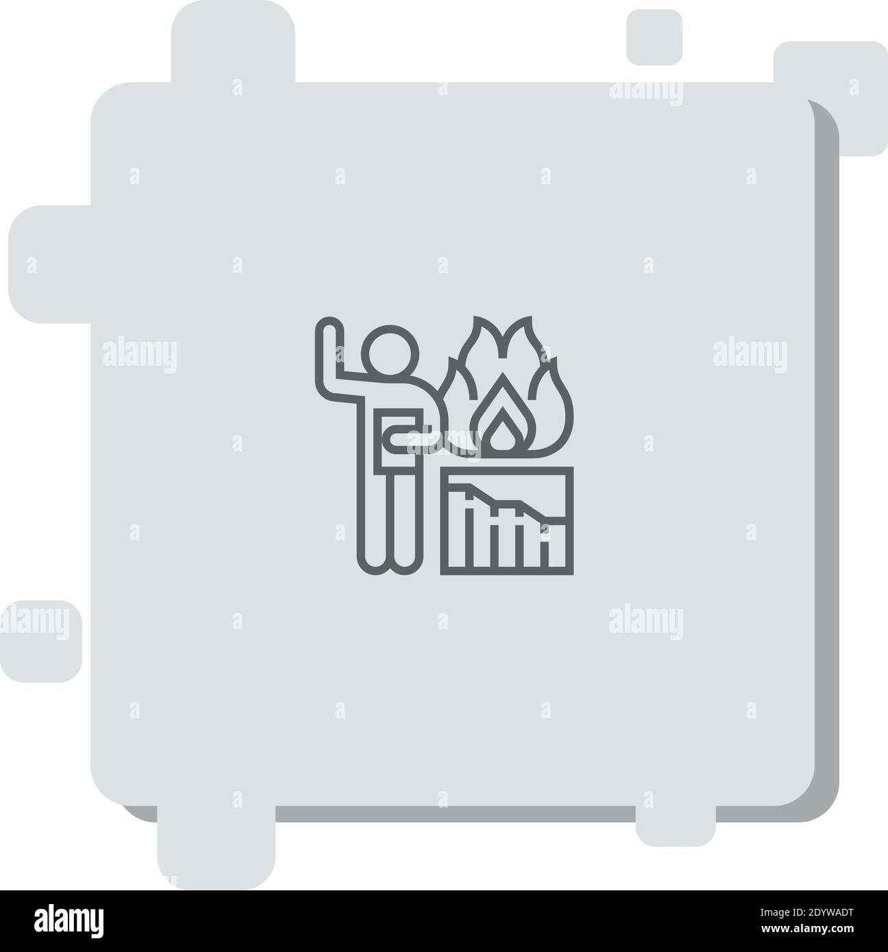 burndown vector icon modern simple vector illustration Stock Vector ...