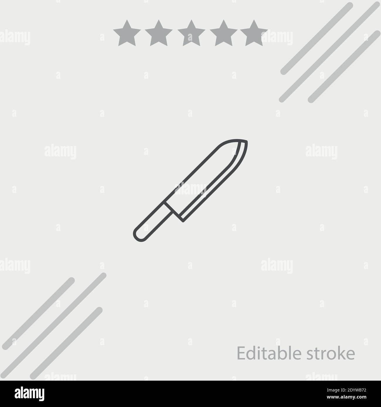 kitchen knife vector icon modern simple vector illustration Stock ...