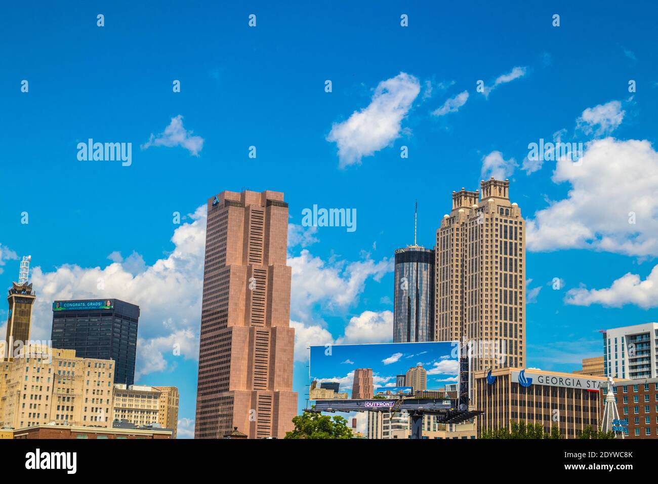 Atlanta, Ga / USA - 07 15 20: Urban city landscape background with ...