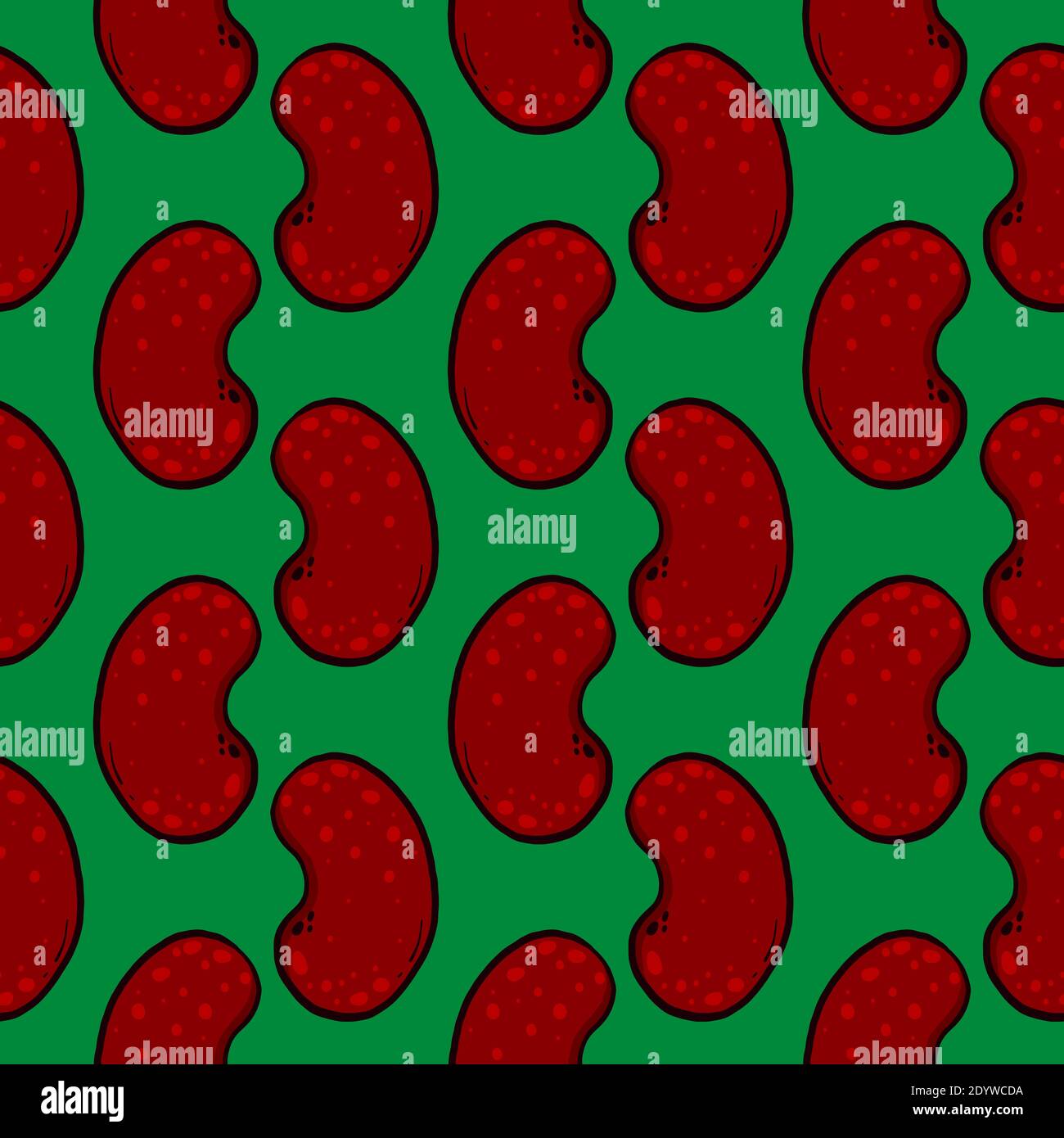 Red bean,seamless pattern on green background Stock Vector Image & Art ...
