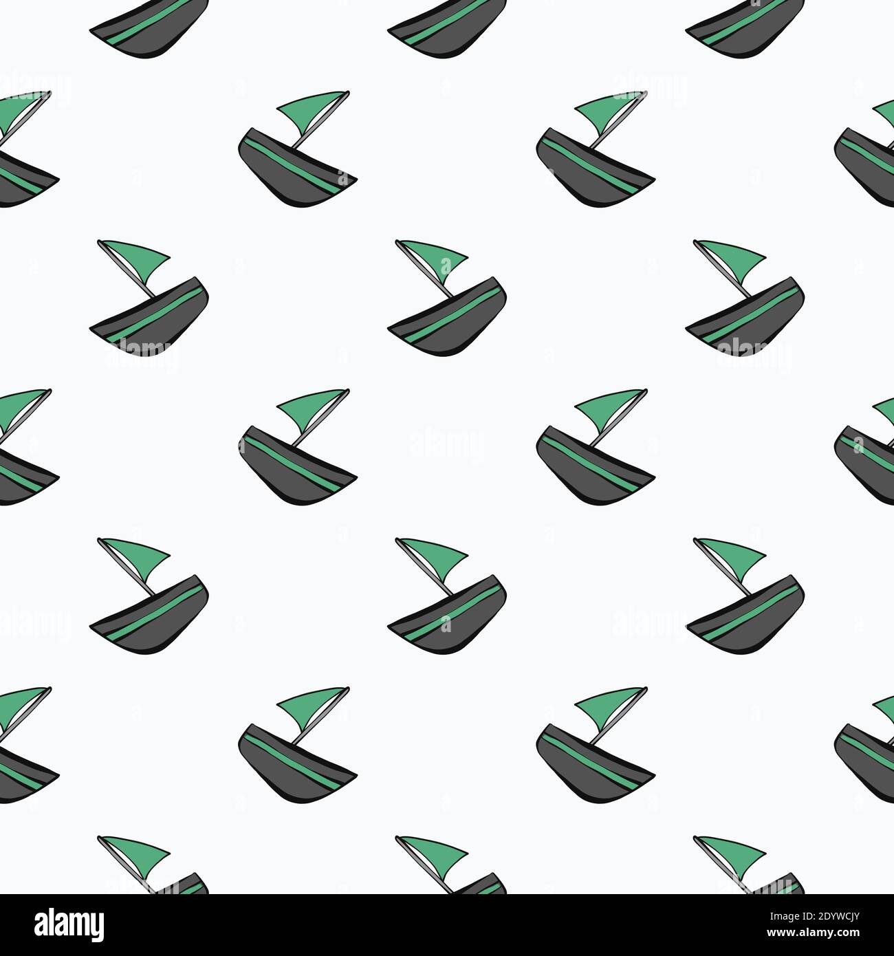 Small boats,seamless pattern on white background Stock Vector Image ...