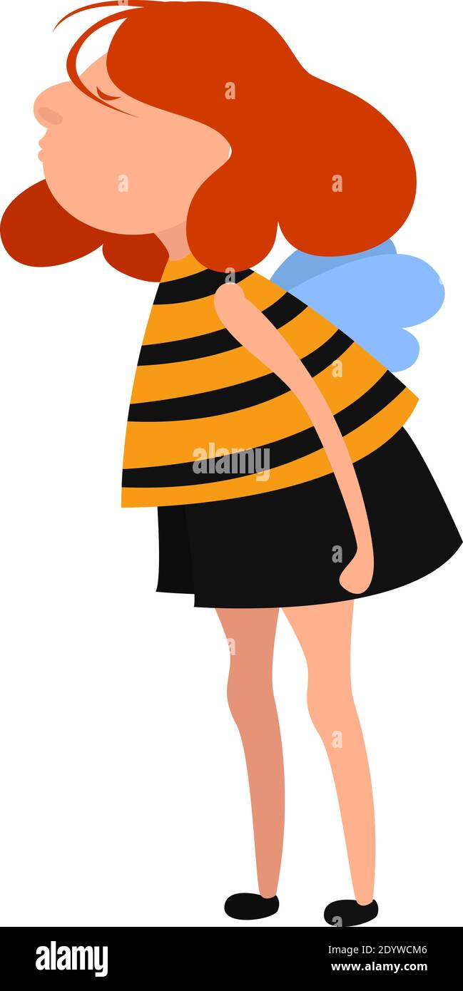 Bee costume, illustration, vector on a white background Stock Vector ...