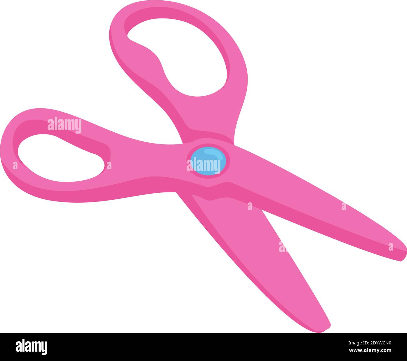Pink scissors, illustration, vector on a white background Stock Vector ...