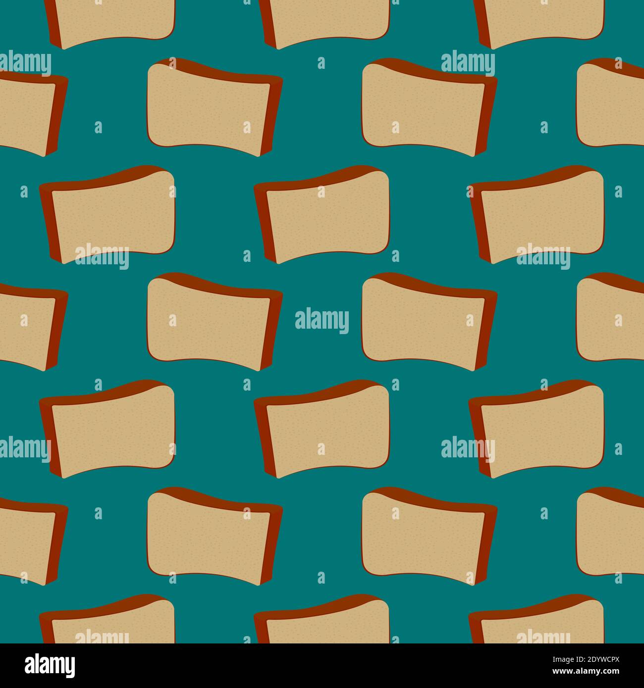 Fresh bread,seamless pattern on mint green background Stock Vector ...