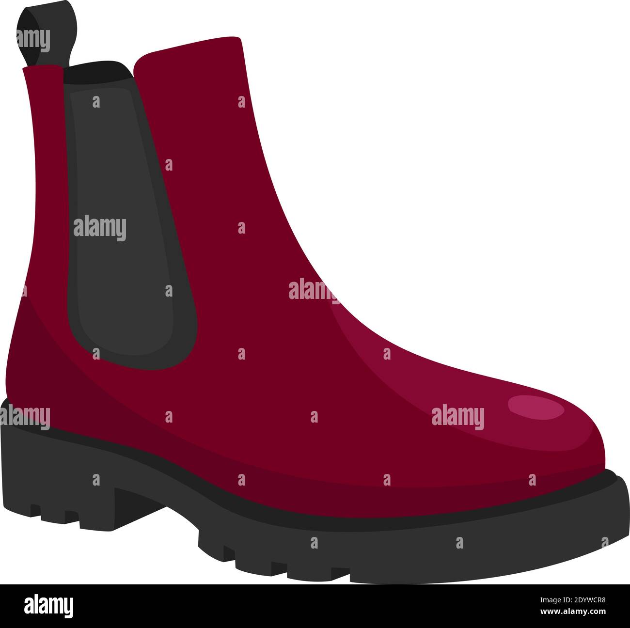 Red boots, illustration, vector on a white background Stock Vector ...