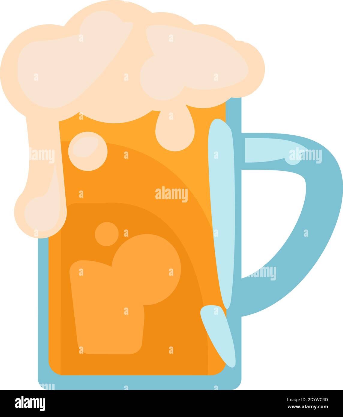 Pint of beer, illustration, vector on a white background Stock Vector ...