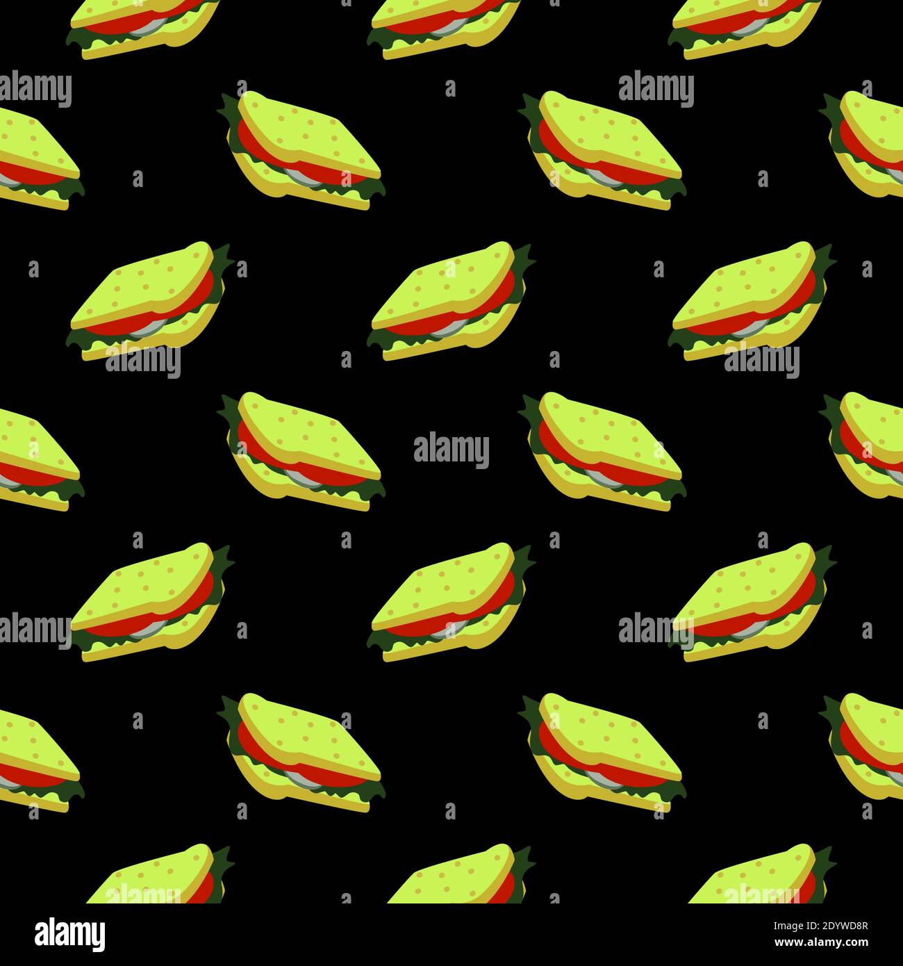 Small burgers,seamless pattern on black background Stock Vector Image ...