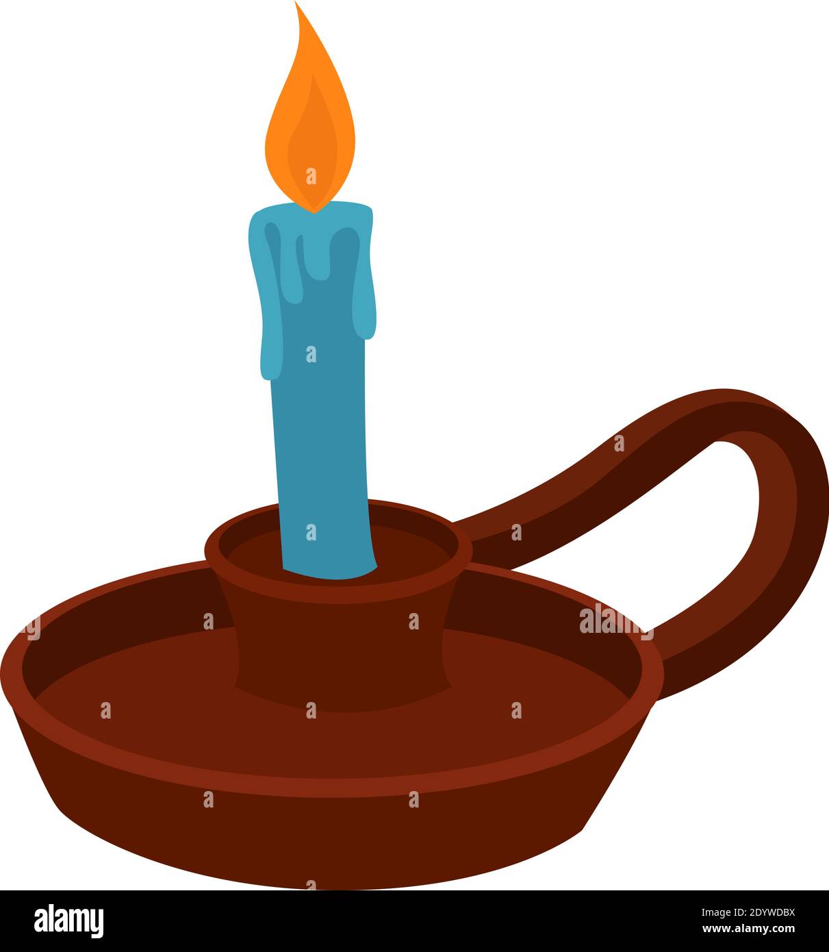 Candle holder, illustration, vector on a white background Stock Vector ...