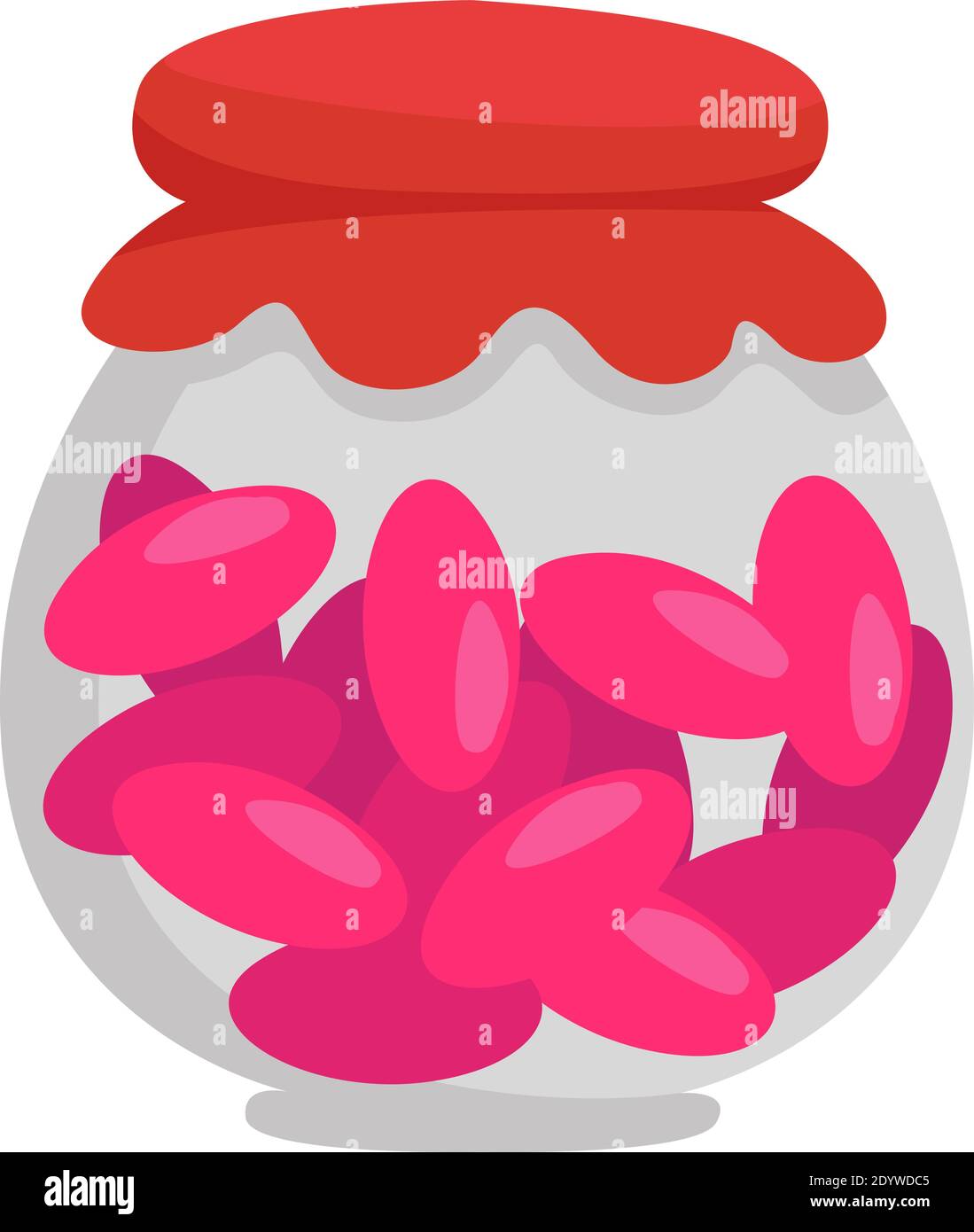 Candy jar, illustration, vector on a white background Stock Vector ...