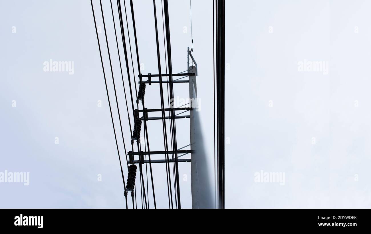 Old electricity poles transformer hi-res stock photography and images ...